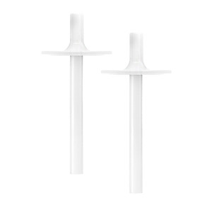 Mason Bottle Silicone Straw Tops, Fits 8 Ounce Regular-Mouth Mason Jars, For All Ages, BPA Free, Non-Toxic, 100% Made in the USA (2 Pack)