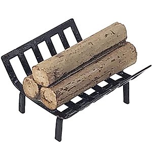Alasum Outdoor Furniture Outdoor Furniture Miniature BBQ Grill Oven Model Roasting Cart Firewood Rack Holder 1:12 Furniture Garden Lawn Fireplace Photography Props Kids Toys Kids Toys