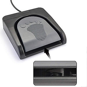 iKKEGOL Upgraded USB Single Foot Pedal Switch Control One Key Footswitch Program Customized Computer Keyboard Mouse Game Action HID (Black)