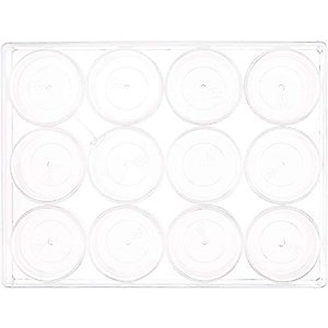 SE 12-in-1 Round Containers with Screw-On Lids Inside Storage Box, 1-1/2", Translucent - 8736DB