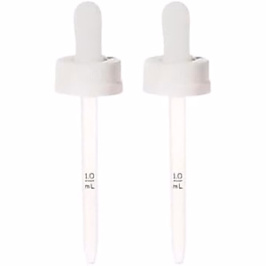 1.0 ml Plastic Droppers For Minoxidil Bottles (Child Resistant) Pack Of 2