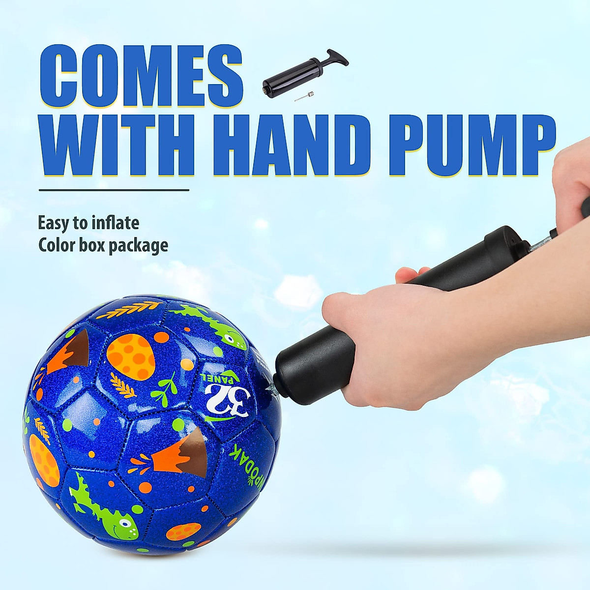 EVERICH TOY Pack of 2 Soccer Ball Size 2 Soccer Balls for Kids-Sport Ball for Toddlers-Backyard Lawn Sand Outdoor Toys for Boys and Girls,Including Pump