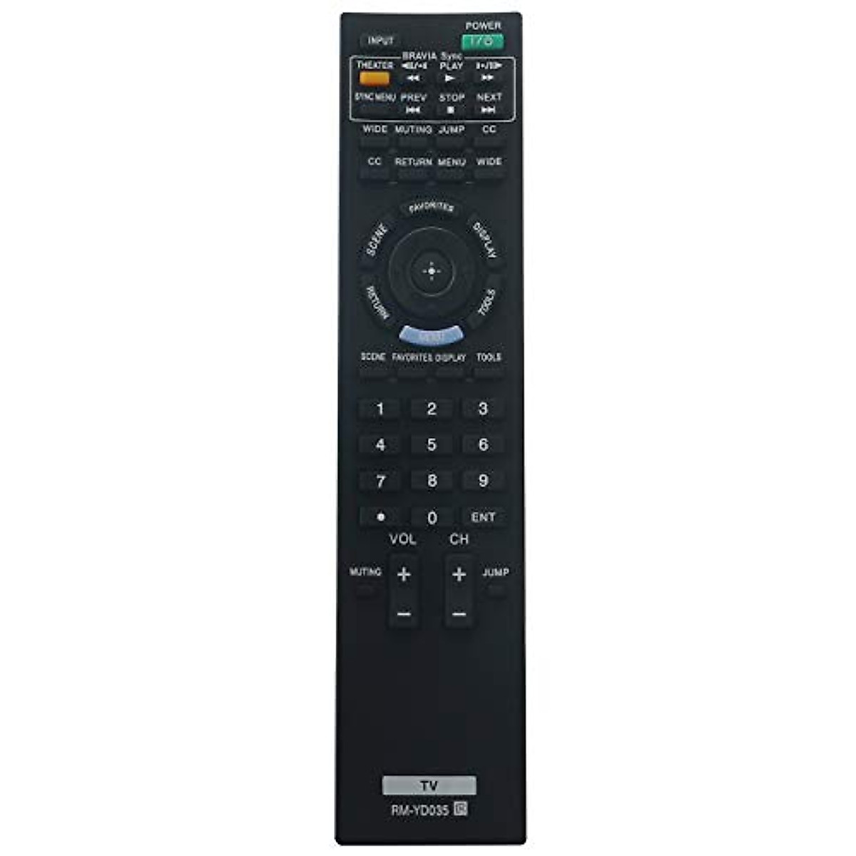 RM-YD035 Replacement Remote Control fit for Sony Bravia TV KDL-22BX300 KDL-32BX300 KDL-32FA600 KDL-32EX301 KDL-32EX400 KDL-40EX401 KDL-40EX400 KDL-46EX401 KDL-46EX400 KDL22BX300 KDL32BX300 KDL32FA600