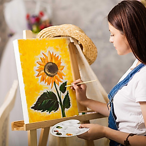 U.S. Art Supply Square Stretched Canvas for Painting 10x10 inch Gallery Depth 1-1/2" Thick, 5-Pack - 12oz Acrylic Gesso Triple Primed, Professional Artist Quality, 100% Cotton - Pouring, Oil Paint