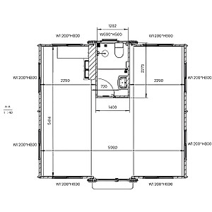 Green Swift 19x20FT Prefabricated Tiny Home: Mobile, Lockable Door, Outdoor Storage, Restroom & Cabinet - Ideal for Hotels, Kiosks, Booths, white
