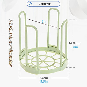 LUOY Dinnerware Bowl Plate Holder Plastic Drain Rack Dish Storage Display Stand Drying Shelf Tableware Drainer Rack Kitchen Organizer White