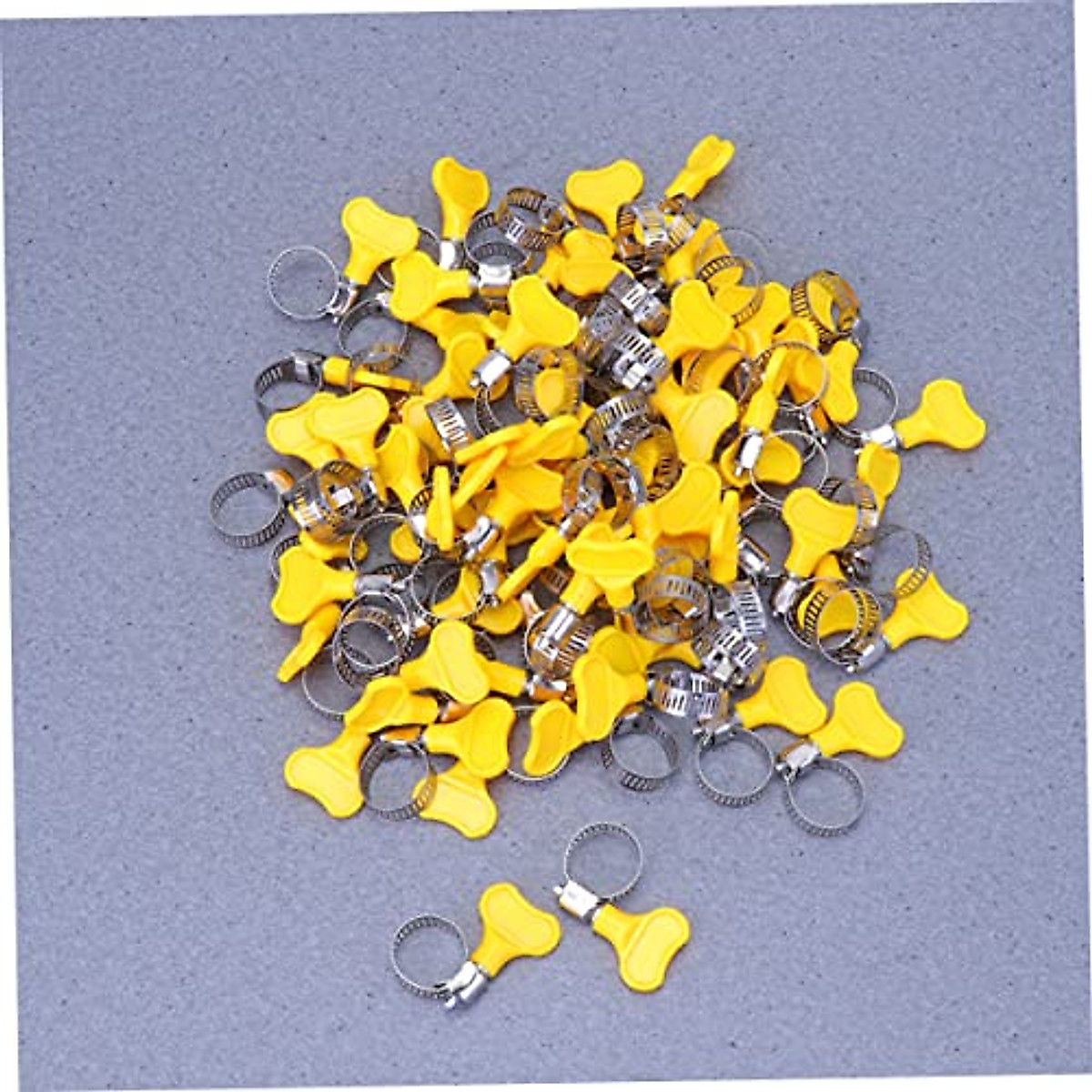 TEHAUX 100pcs Worm Drive Clamp Gear Clamp Gears Gears Gears Hose Band Hose Clip Drive Pipes Heavy Duty Clamps Worm Clamp Hose Clamps Stainless Steel Home Use Clamp American Style Pipeline