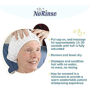 No-Rinse Shampoo Cap by Cleanlife Products, Shampoo and Condition Hair with no Water or Rinsing - Microwaveable, Rinse-Free, Latex-Free and Alcohol-Free