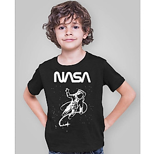BROOKLYN VERTICAL Officially Approved NASA Product 4-Pack Boys Short Sleeve Crew Neck T-Shirt with Chest Print