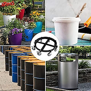 drum dolly 55 gallon trash can dolly heavy duty 2000 pound barrel dolly with swivel casters wheel steel frame dolly non tipping hand truck capacity dollies