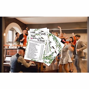 Bridal Shower Game Cards, Wedding Shoe Game, Tropical Jungle Theme Engagement Party Cards For Wedding, Set of 30 Cards(Leaf004)