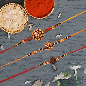 USA HOUSE Set of 3 Rakhi for Brother, Beautiful Rakhi Thread String for Brother and bhabhi on Indian Rakhi rakshabandhan. Rakhi Bracelet Rakhi Art, Crafts & Sewing