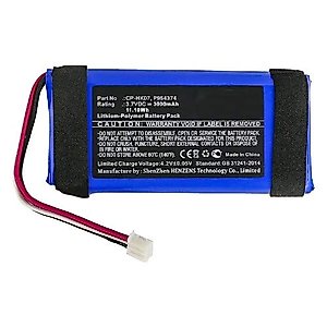 Synergy Digital Speaker Battery, Works with Harman/Kardon CP-HK07 Speaker, (Li-Pol, 3.7V, 3000mAh) Ultra High Capacity, Compatible with Harman/Kardon CP-HK07, P954374 Battery