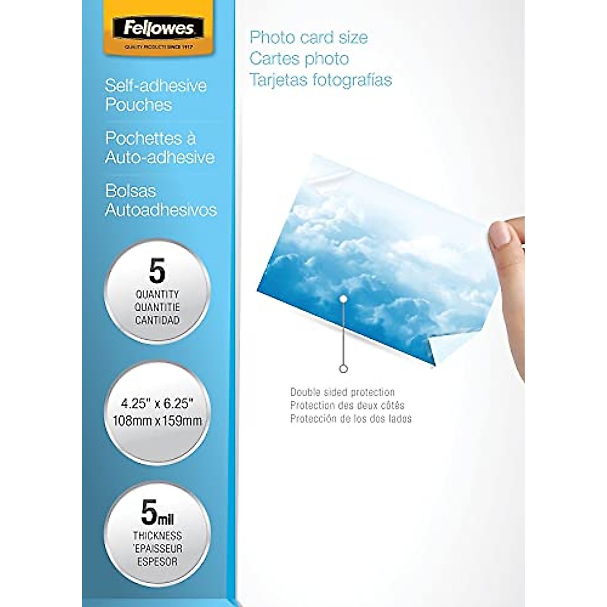 Fellowes Laminating Pouches, 5Mm, 4-1/4X6-1/4