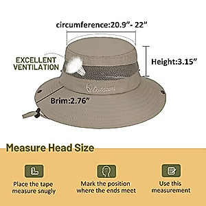 Century Star UPF 50+ Kids Sun hat Against UV Sun Rays Kids Bucket Hat Girls Boys Sun Hats Kids Camping Fishing Safari 2Pcs Khaki & Beige 5-13T