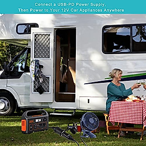 QIUCABLE USB C to Cigarette Lighter Adapter - 3ft 12V USB Type-C Male Plug to Cigarette Lighter Adapter Cable, 12 Volt USB-PD to Car Cigar Adapter Female Socket Power Cable