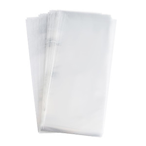 Volanic 100PCS Clear Treat Bags 4X11 Inches OPP Cello Cellophane Flat Bag With Colorful Twist Ties For Wedding Gift Candy Cookie Bakery Dessert Wrap