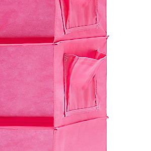 YOUDENOVA Hanging Closet Organizer, Closet Hanging Storage Shelves (Pink)