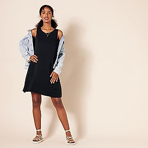Amazon Essentials Women's Tank Swing Dress (Available in Plus Size), Black, Large