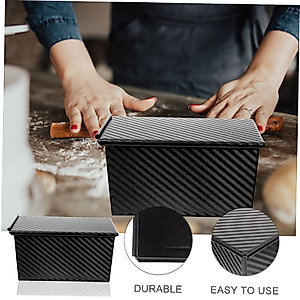 TIDTALEO Non-stick Bread Baking Mould Toast Box with Lid Carbon Steel Metal Bread Pan Toast Mold Bakeware