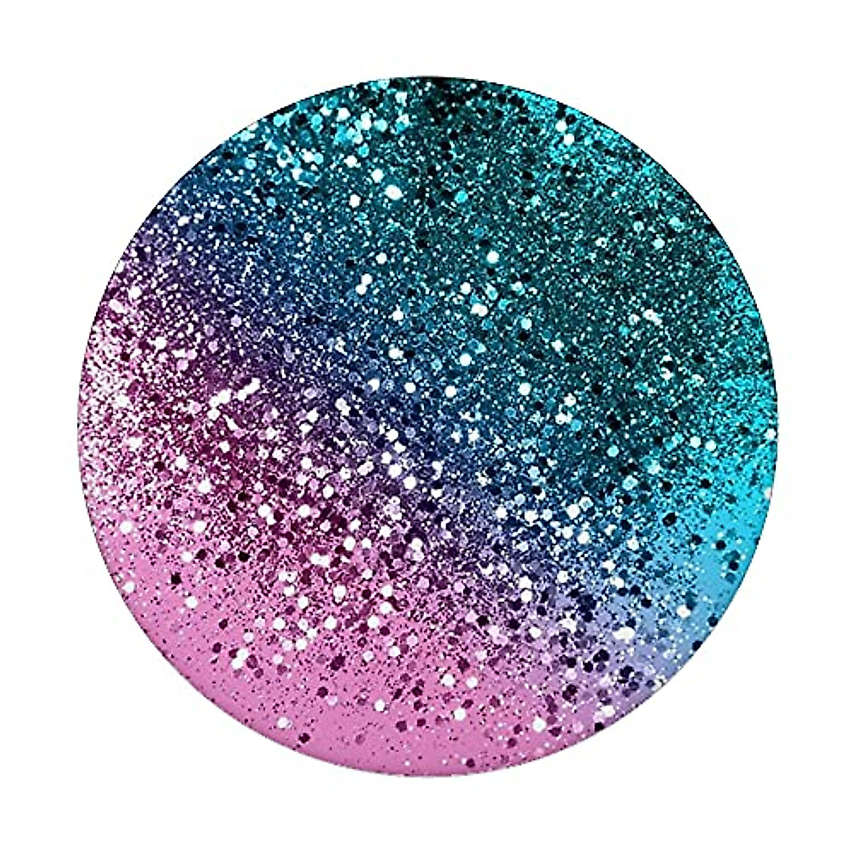 Cute Glam Aqua Blue Pink-Glitter Design PopSockets Swappable PopGrip