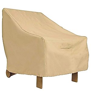 FDW Patio Furniture Covers Outdoor Patio Table Chair Sets Covers BBQ Grill Gas Grill Cover 600 * 300D Polyester Fabric Resistant UV Resistant Waterproof Dust Proof Garden, Khaki (36x41x41 Inches)