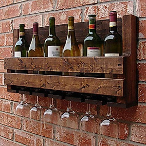 PIBM Stylish Simplicity Shelf Wall Mounted Floating Rack Shelves Wine Racks Solid Wood Household Modern Simplicity Display Shelves,2 Sizes, a , 50X13X35CM
