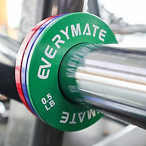 EVERYMATE Fractional Weight Plates Set of 8 Micro Plate Pair 0.25LB 0.5LB 0.75LB 1 LB for Olympic Barbells Strength Training