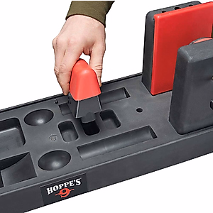 HOPPE'S Gun Vise, Rifle and Shotgun Vise with Front and Rear Locking Supports Grey