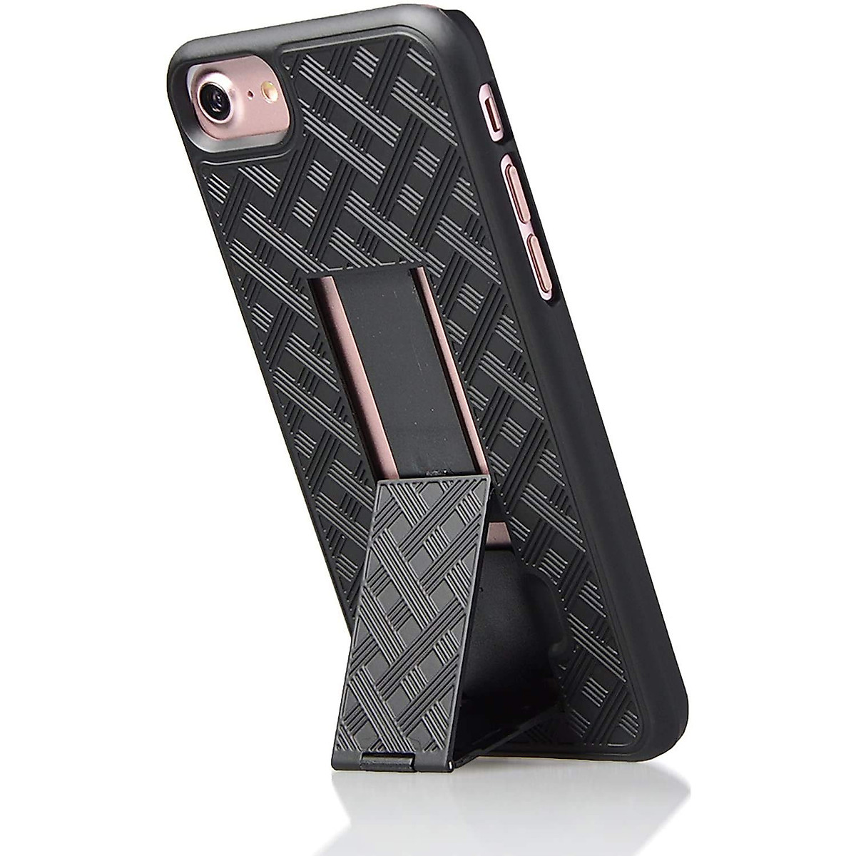 Aduro iPhone SE2/8/7/6/6s Holster Case, Combo Shell & Holster Case - Super Slim Shell Case with Built-in Kickstand, Swivel Belt Clip Holster for Apple iPhone SE 2nd Gen (2020) 8, 7, 6, 6s