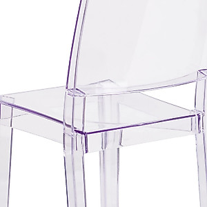 Flash Furniture Phantom Series Transparent Stacking Side Chair