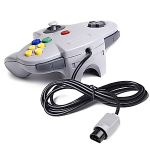 4 Pack Classic 64 Controller, suily Game pad Joystick for 64 - Plug & Play (Non PC USB Version) (Black/Gray/Red/Blue)