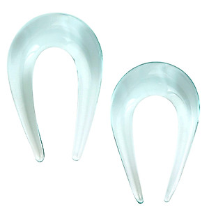 Stuppendux Clear Ear Glass Spiral Tapers Plugs Tunnels Expander Hanger Gauges Earrings Stretching Body Piercings Jewelry Gauges 0g 8mm