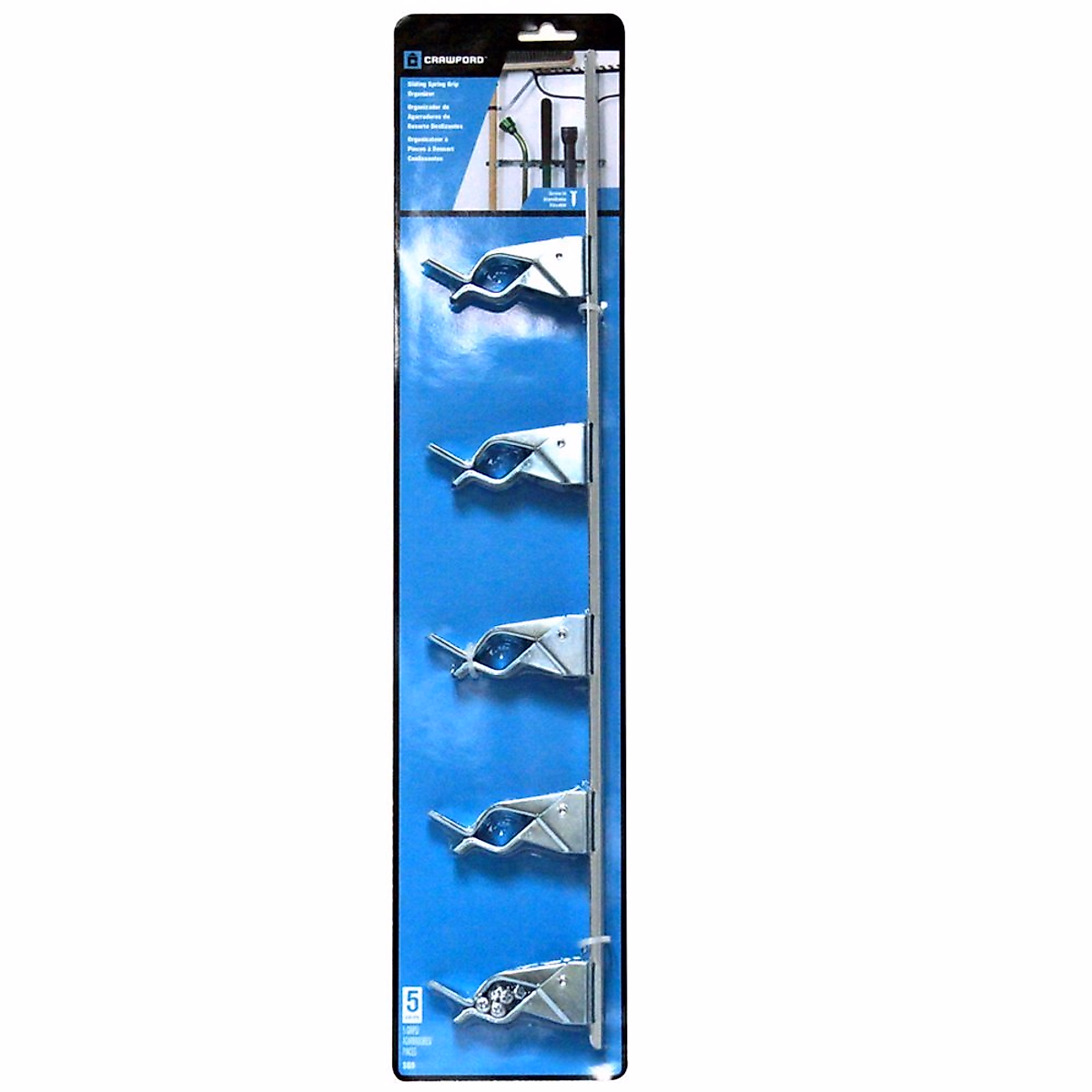 Lehigh SG5 17-Inch Sliding Spring Grip Organizer, Silver