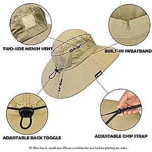 Solaris Wide Brim Women UV Sun Protection Hat for Outdoor Garden Hiking Safari, Tan