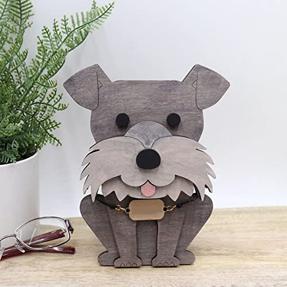 Wooden Hippo Eyeglass Holder Display Stand Creative Cute Animal Glasses Holder Handmade Creative Sunglasses Display for Desktop Accessory, Home Office Decor, Birthday and Christmas Gift (Hippopotamus)