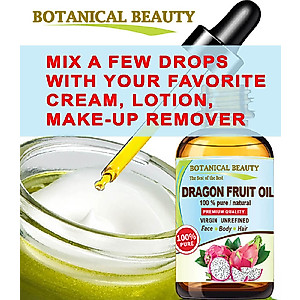 DRAGON FRUIT SEED OIL 100% Pure Natural Virgin Unrefined Cold-Pressed Carrier Oil 0.5 Fl.oz.- 15 ml for FACE, SKIN, DAMAGED HAIR, NAILS by Botanical Beauty