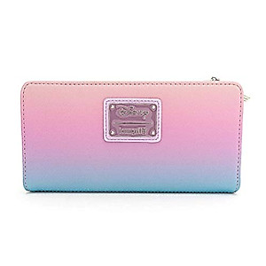 Loungefly x Disney The Little Mermaid Dinglehopper Faux Leather Bi-fold Wallet (Pink/Blue, One Size)