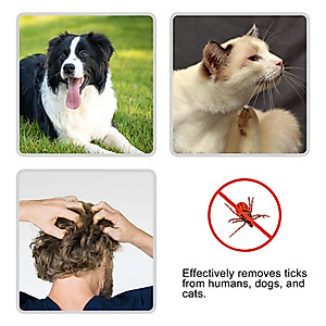 Quacc 3 PCS Tick Remover Tool, Plastic Painlessly Tick Remover Portable for Dogs Cats Humans (Green)