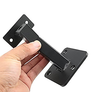 RealPlus Swivel Handrail Brackets Heavy Duty Steel Hand Rail Brackets for Staircase Stair Railing, Pack of 4 (Black)
