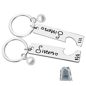 Big Sis Lil Sis Matching Keychain Set of 2 Gift for Big Sister Little Sister Best Friend Sister Gift for Big Sis Lil Sis from Sister Friendship Keychain Sister Keychains Family Jewelry