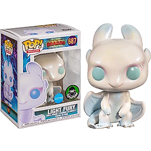 Funko POP! Movies How to Train Your Dragon The Hidden World #687 Light Fury Glitter Exclusive Vinyl Figure