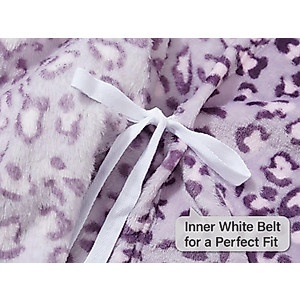 Topgal Cat Robe for Girls Cute Cozy Hooded Cat Ears Bathrobe Little Kids Teens Size 10