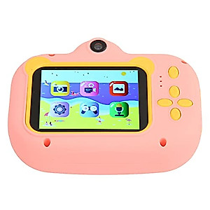 Hidyliu 1080P Kids Digital Camera - 2inch Kids Camera Cute Cartoon Design HD Digital Children Selfie Camera for Birthday (Pink)