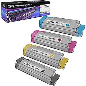 SPEEDYINKS Speedy Inks Compatible Toner Cartridge Replacement for Okidata C610 (1 Black, 1 Cyan, 1 Magenta, 1 Yellow, 4-Pack)