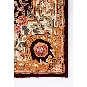 Momeni Harmony India Wool Hand Tufted Traditional Burgundy Area Rug 3'6"" X 5'6""" (HARM2HAI-7BUR3656)