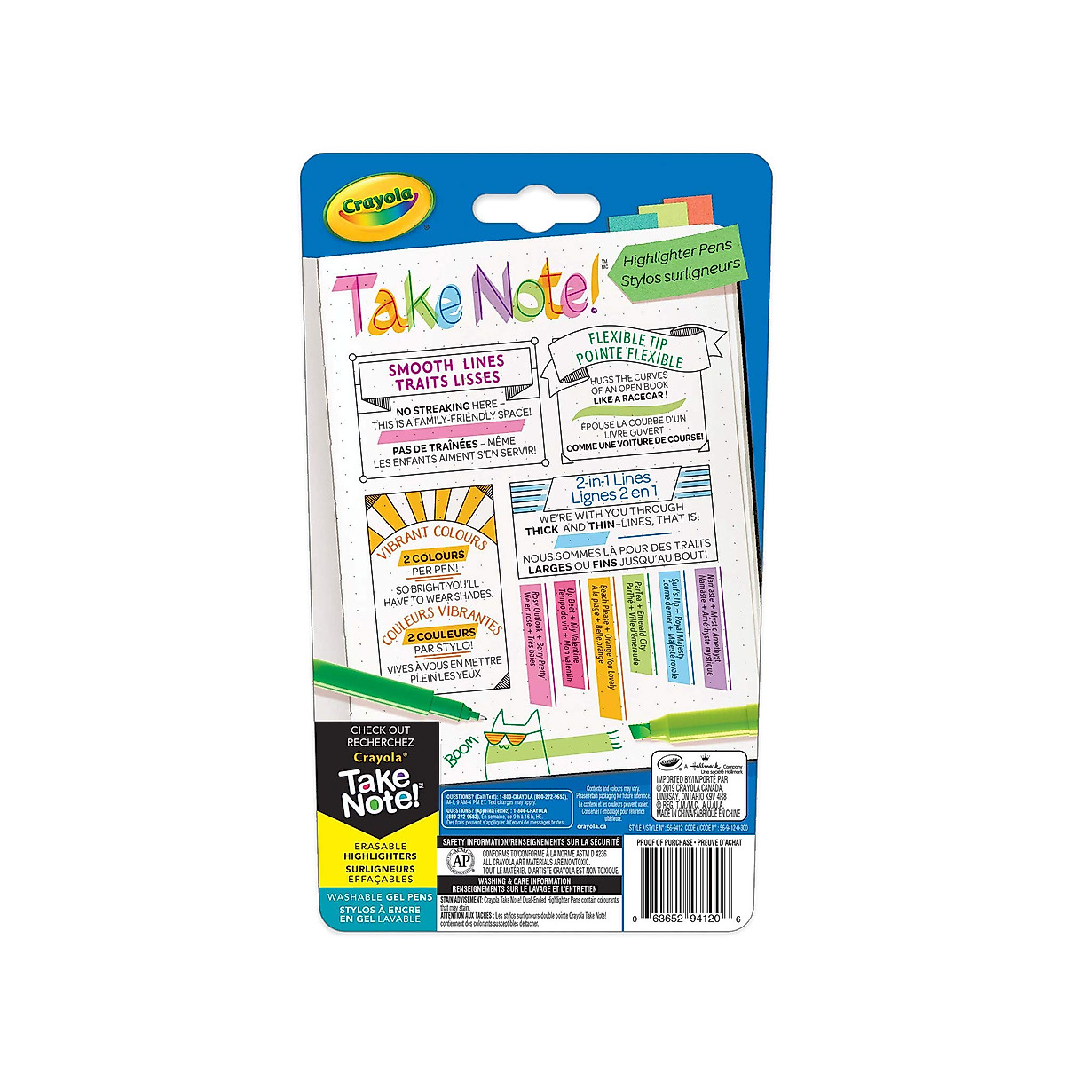 Crayola : Take Note! / Highlighter Pens (Bilingual)