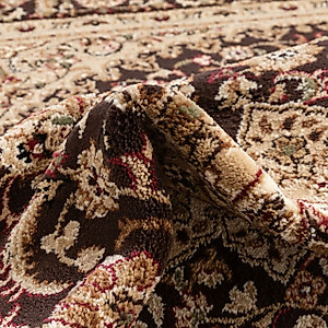 Well Woven Timeless Aviva Traditional French Country Oriental Brown Area Rug 5'3" Round