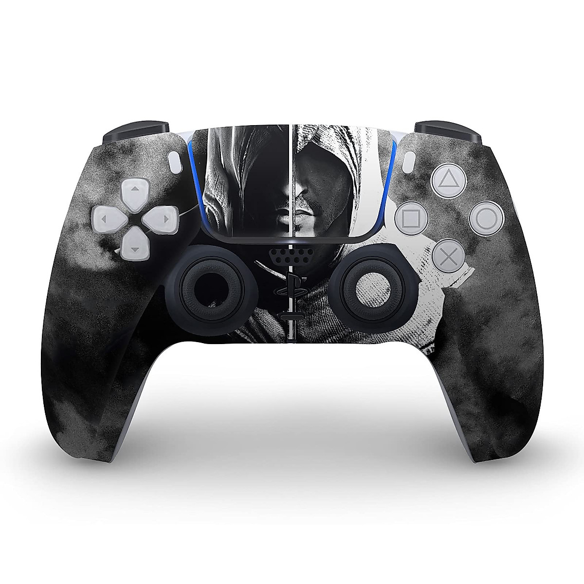 Half Legacy Typography Matte Vinyl Faceplate Sticker Gaming Skin Case Cover Compatible with Sony Playstation 5 PS5 Digital Edition Console and DualSense Controller