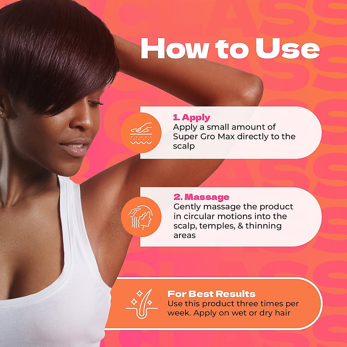 Bronner Bros Super Gro Max - Maximum Strength Hair Treatment for Dry Itchy Scalp with Vitamin E, Sage, Sulfur & Coconut Oil - Hydrate Dry Damaged Hair, Reduce Breakage, Enhance Scalp Health - 6 oz